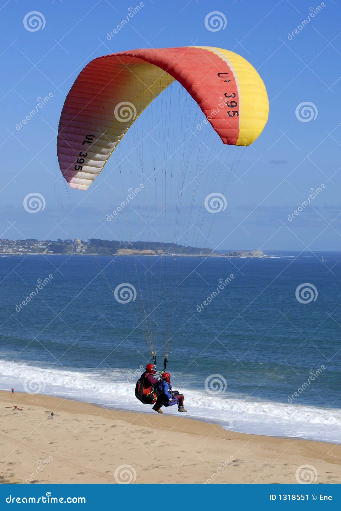 Learning paragliding stock image. Image of flying, wind - 1318551