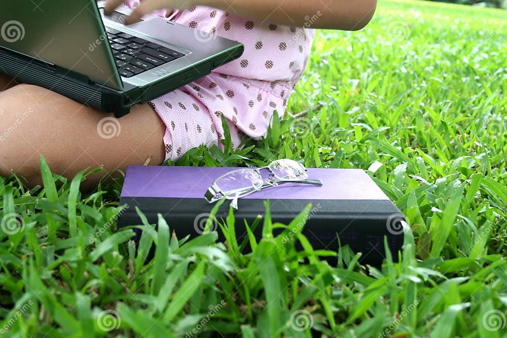 Learning in the park stock image. Image of office, lifestyle - 1113513