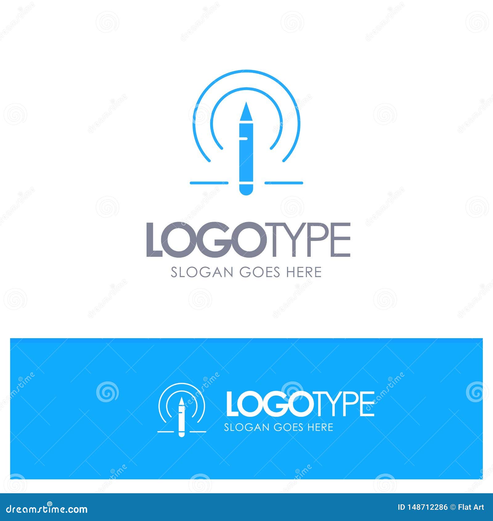 Learning, Pencil, Education, Tools Blue Logo Vector Stock Vector ...