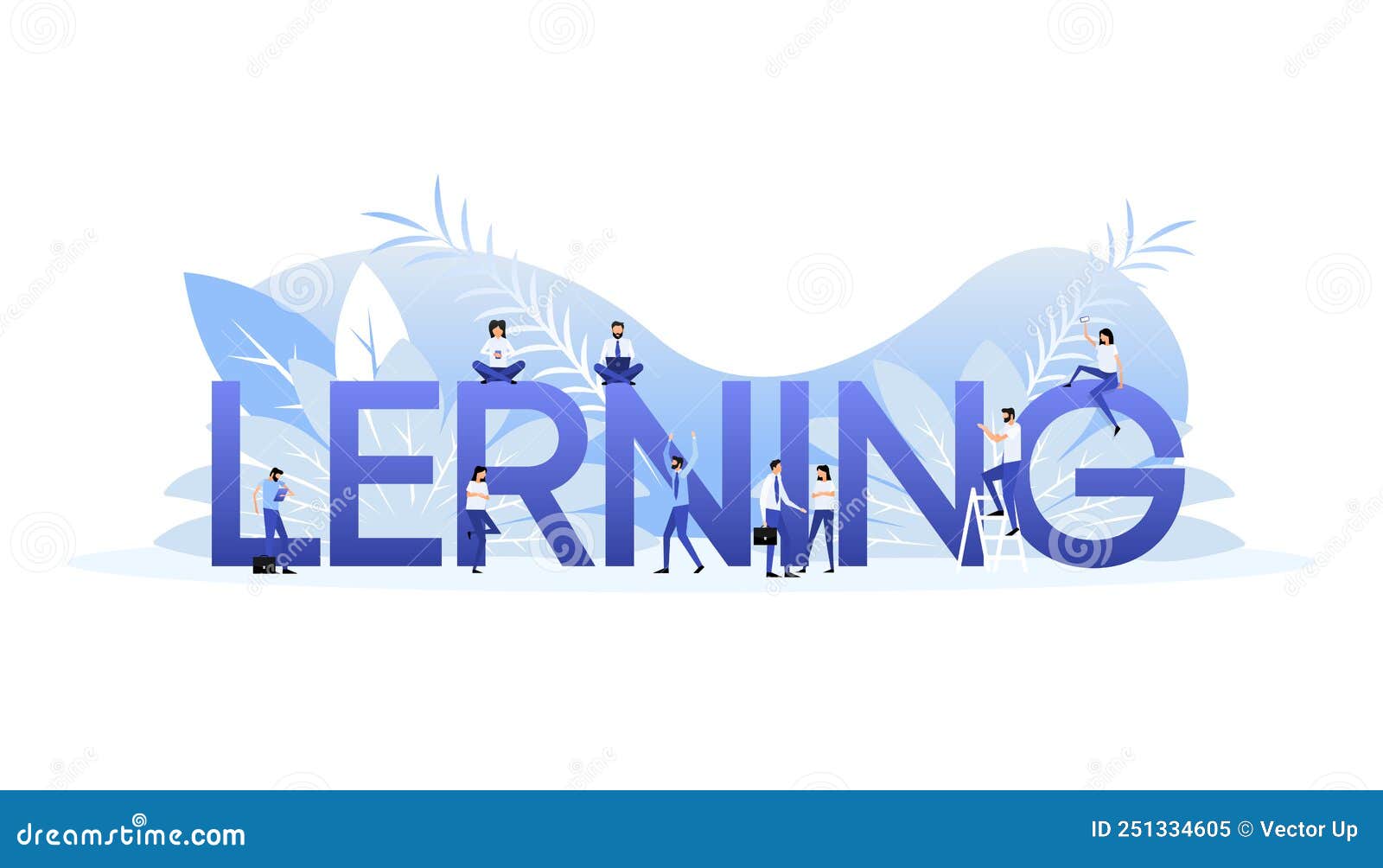 Learning People in Flat Style. Design Template Vector Stock Vector ...