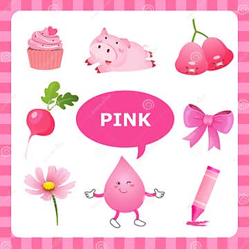 Learning Pink color stock vector. Illustration of cupcake - 54711137