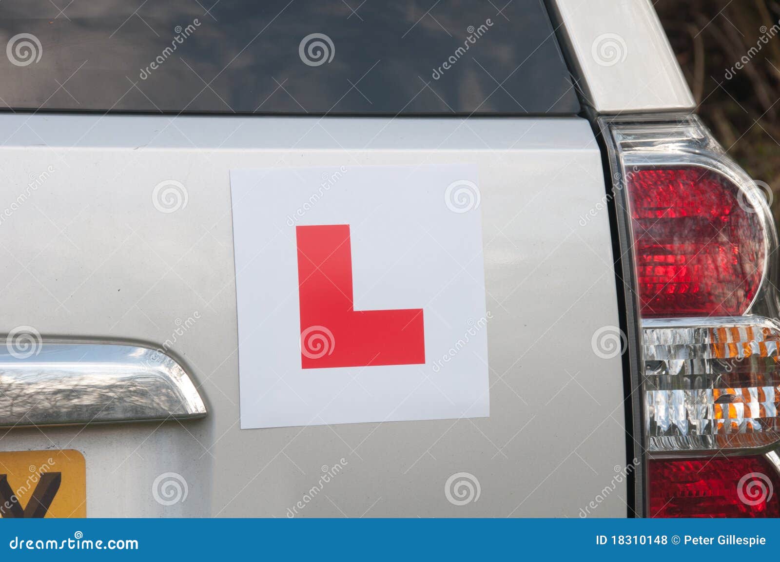 Learning Plates on a car stock photo. Image of learning - 18310148