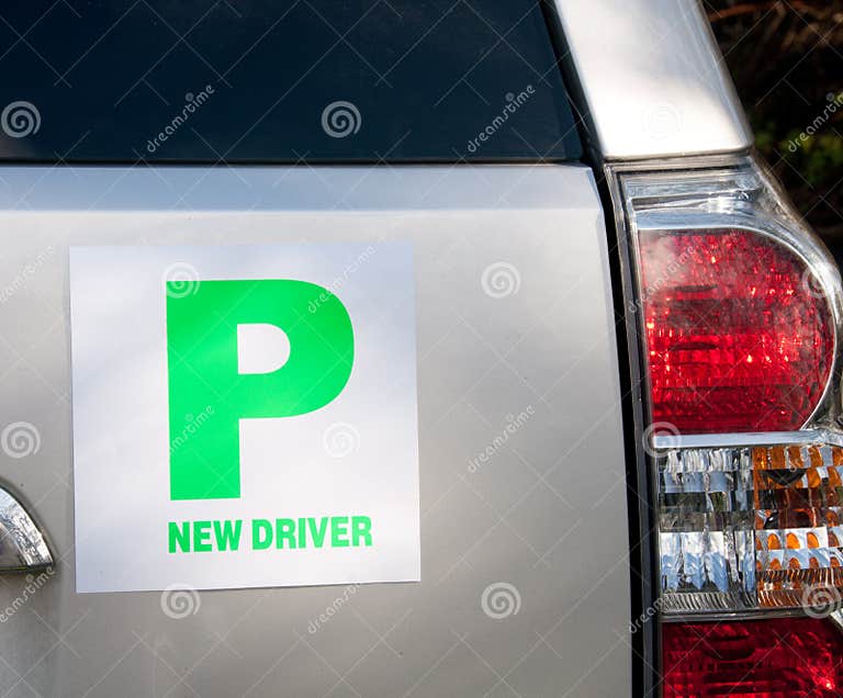 Learning Plates on a car stock image. Image of letter - 18310481