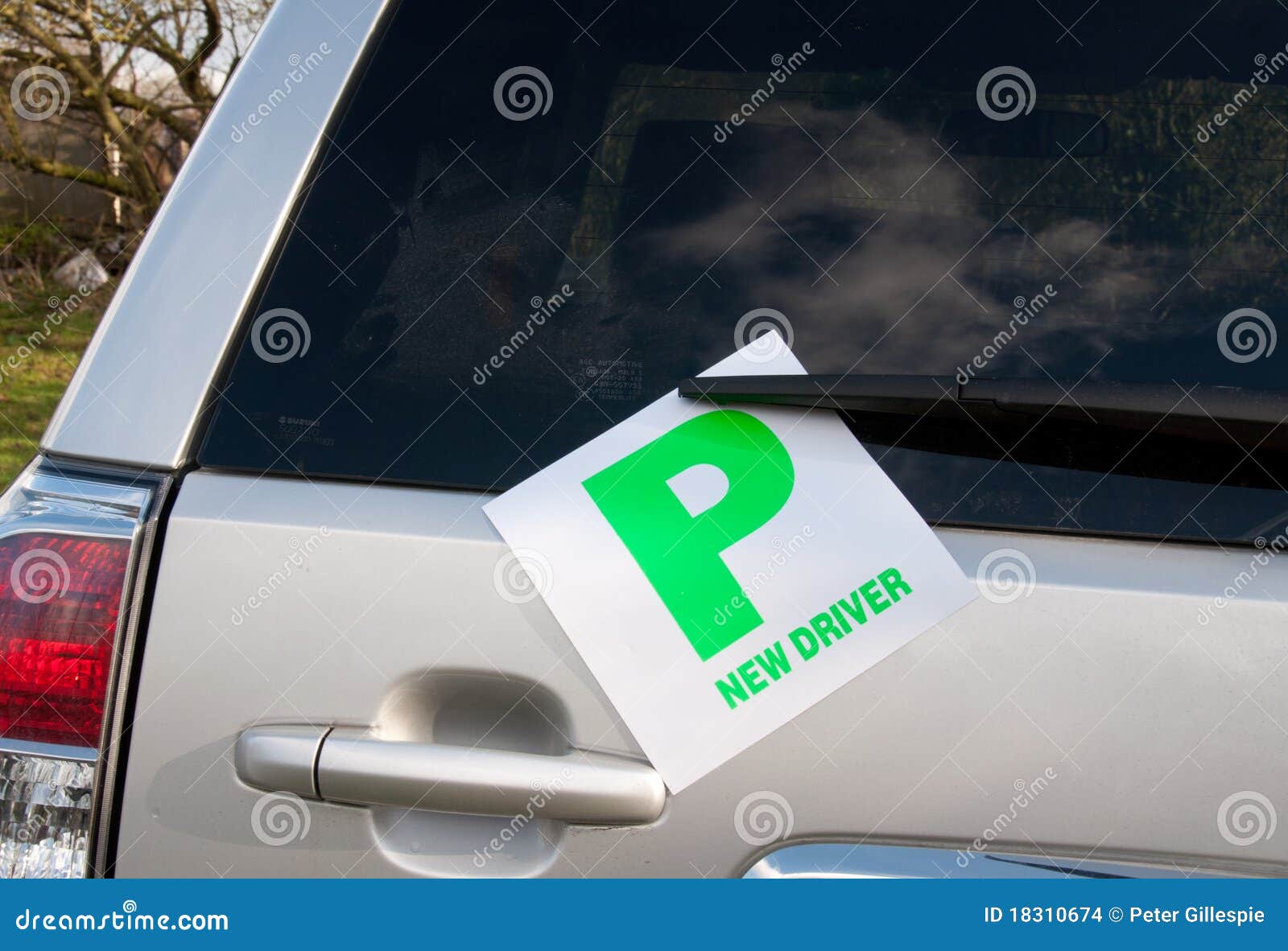 Learning Plates on a car stock photo. Image of plate - 18310674