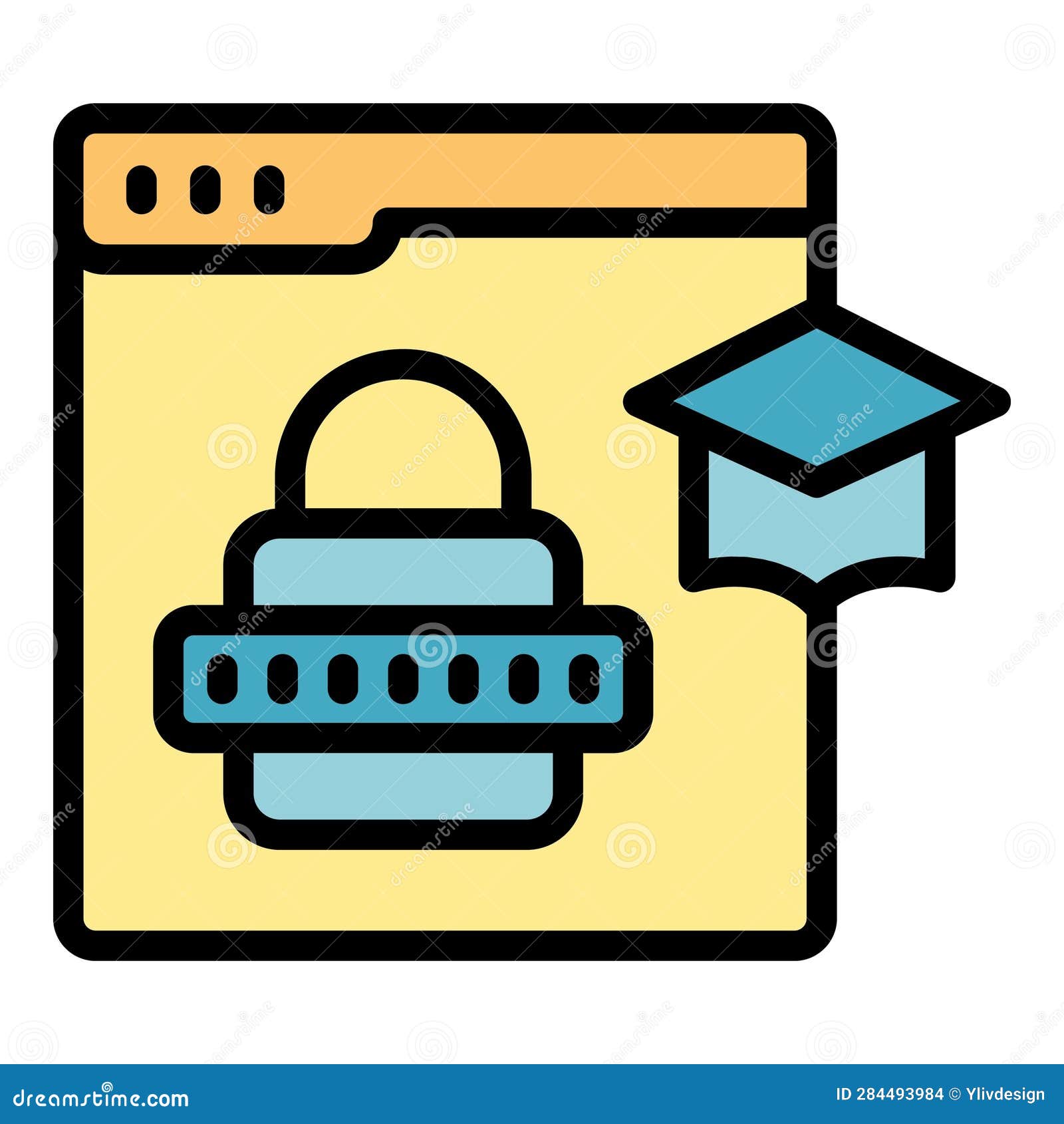 Learning Platform Icon Vector Flat Stock Illustration - Illustration of ...