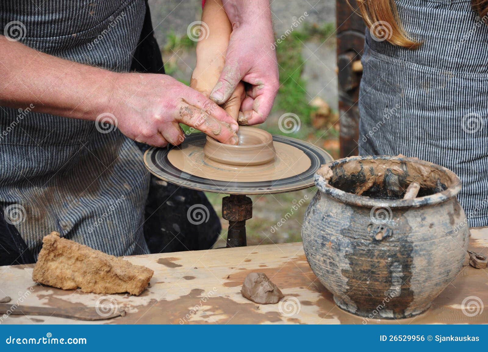 Learning pottery stock photo. Image of craft, teach, potter - 26529956