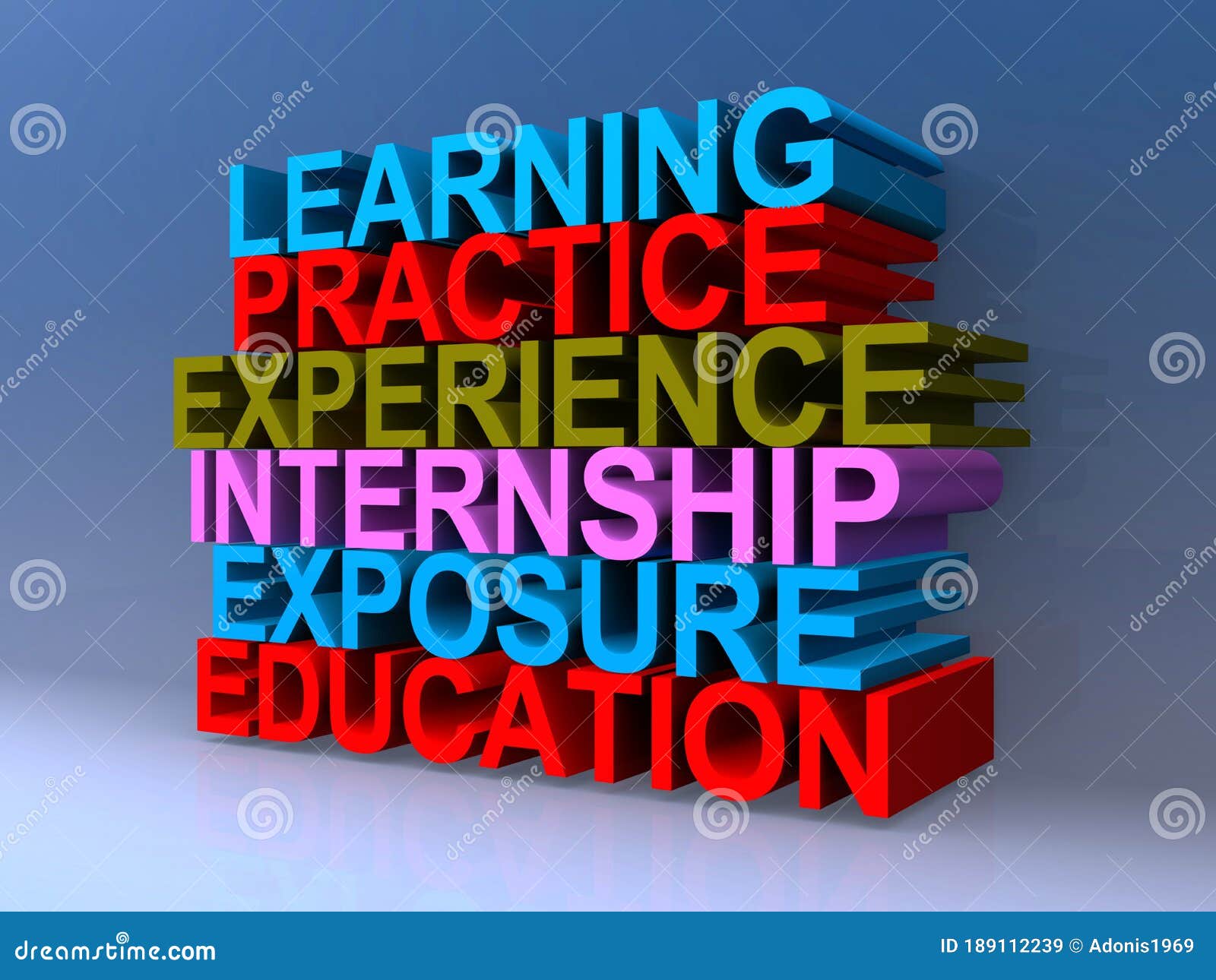 Learning Practice Experience Internship Exposure Education Stock ...