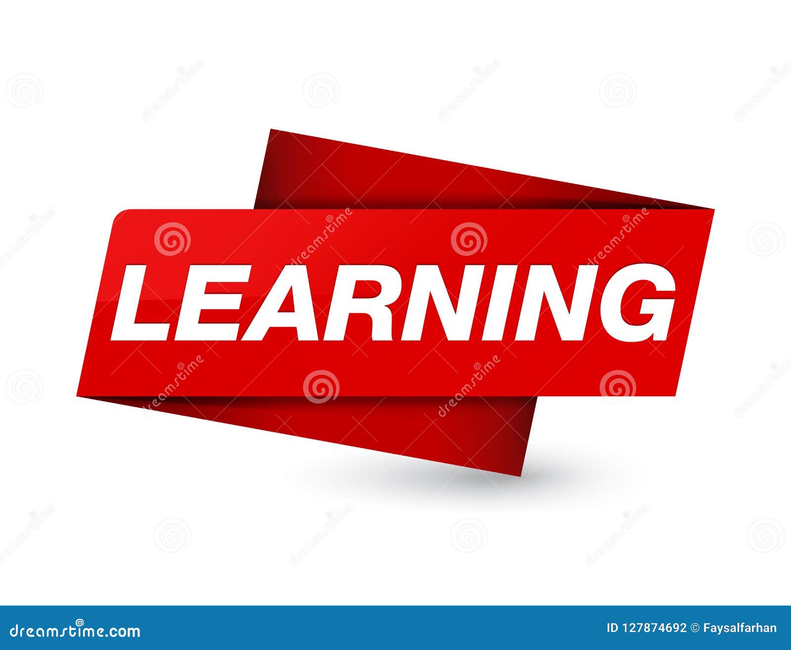 Learning Premium Red Tag Sign Stock Illustration - Illustration of ...