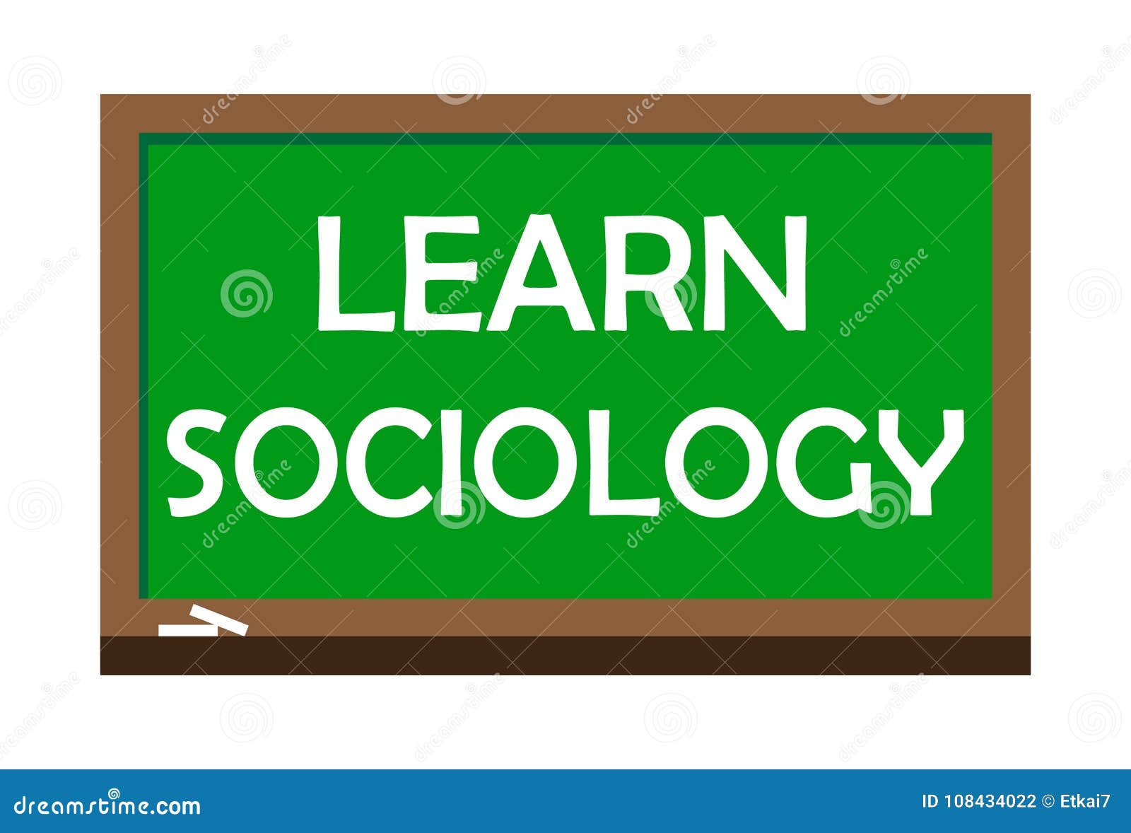 Learn Sociology Write on Green Board. Vector Illustration. Stock Vector ...