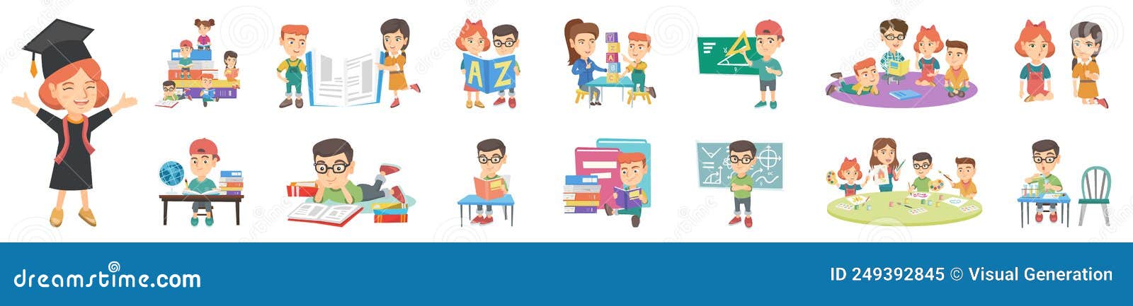 Learning Process and Development. Stock Vector - Illustration of vector ...