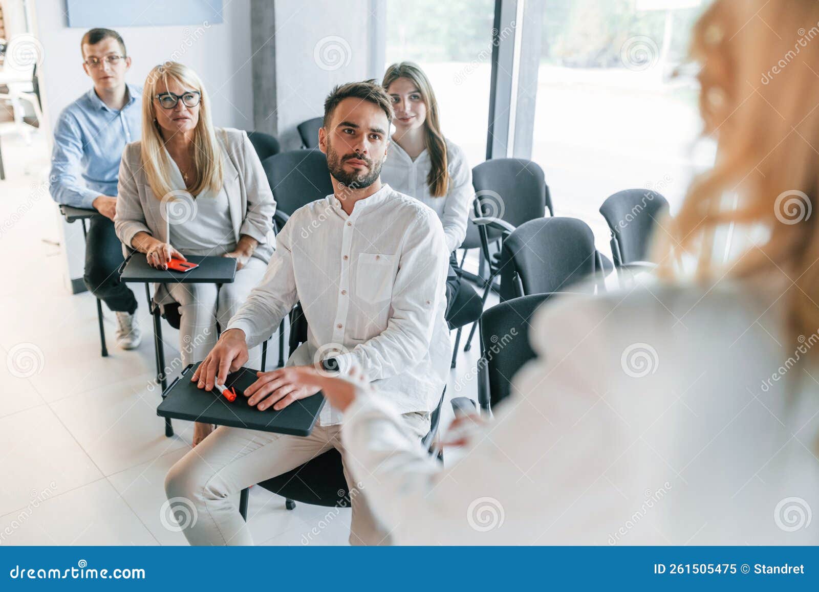 Learning Process. Group of Professional Business People is in the ...