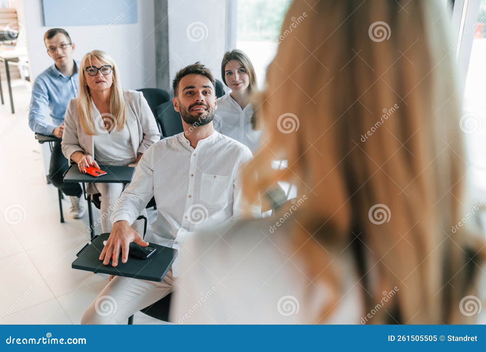 Learning Process. Group of Professional Business People is in the ...