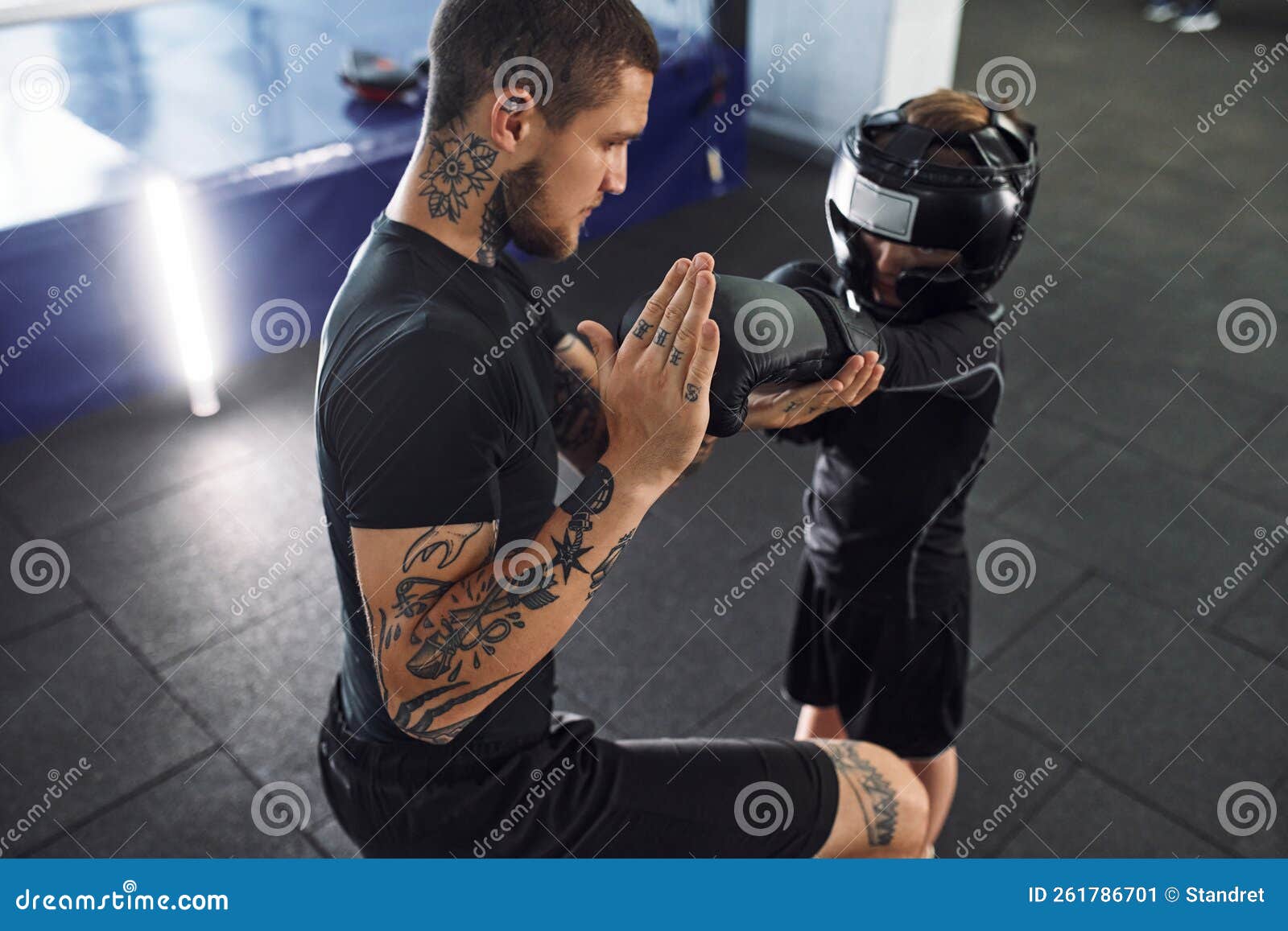 Learning Process. Punching the Hand Stock Image - Image of male ...