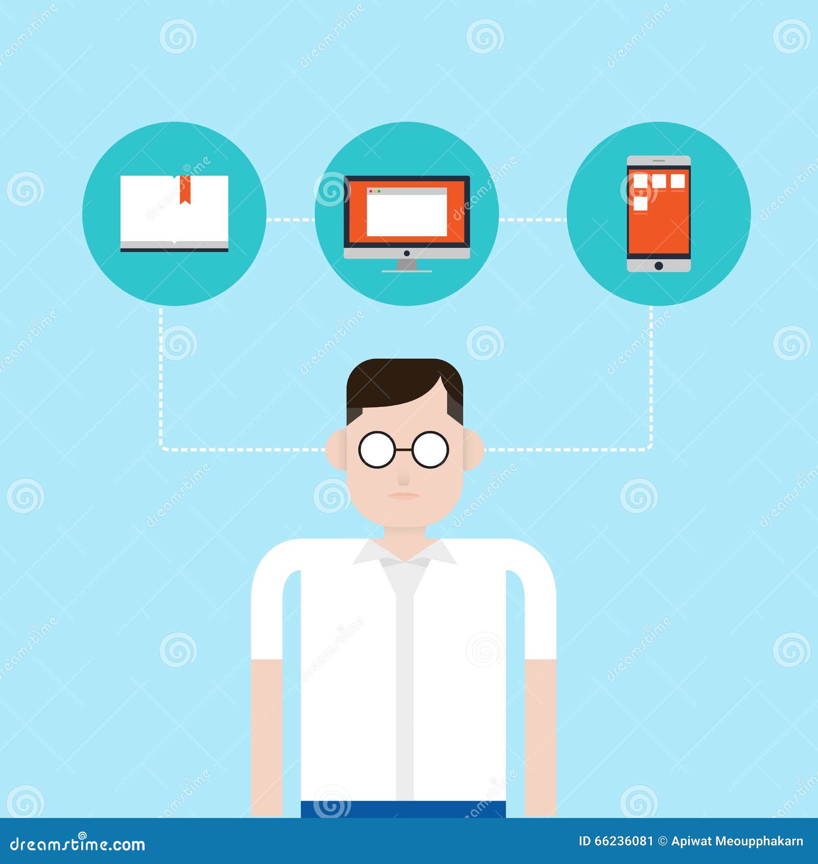 Learning process stock vector. Illustration of college - 66236081