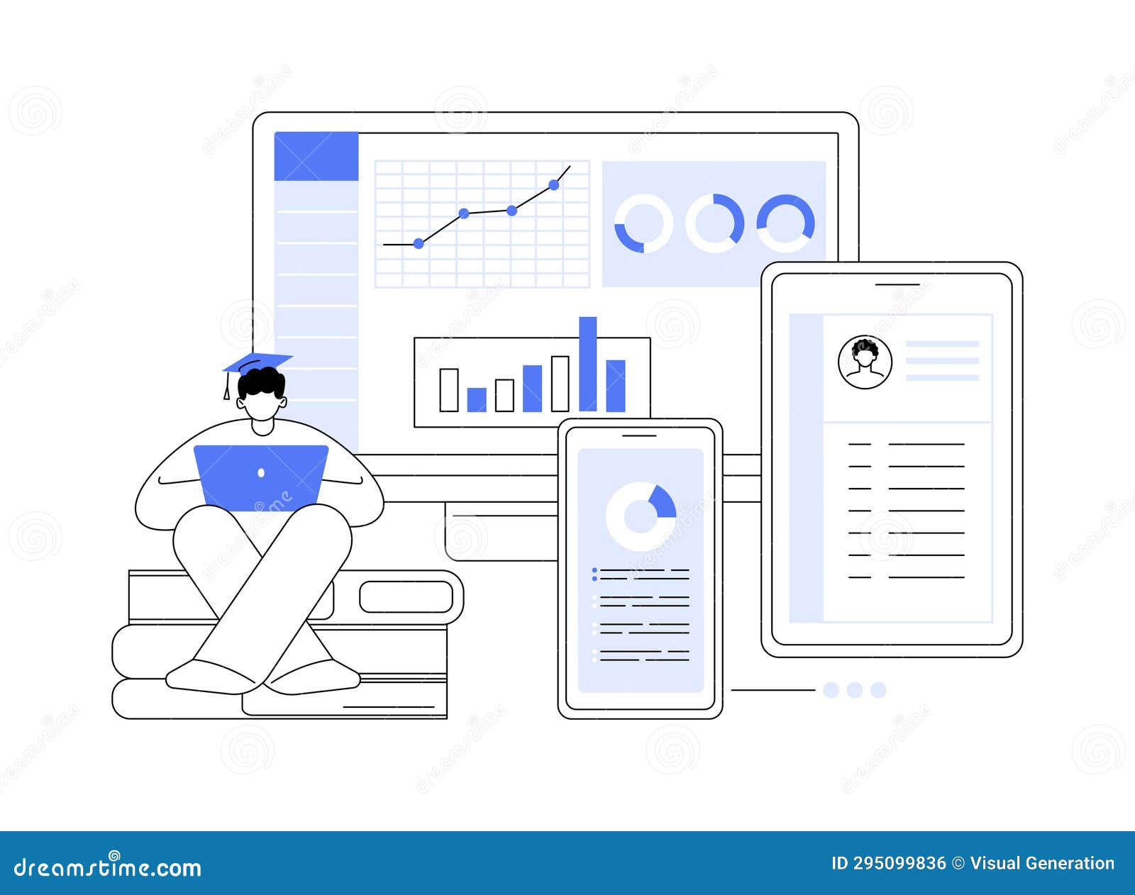 Learning Progress Abstract Concept Vector Illustration. Stock ...