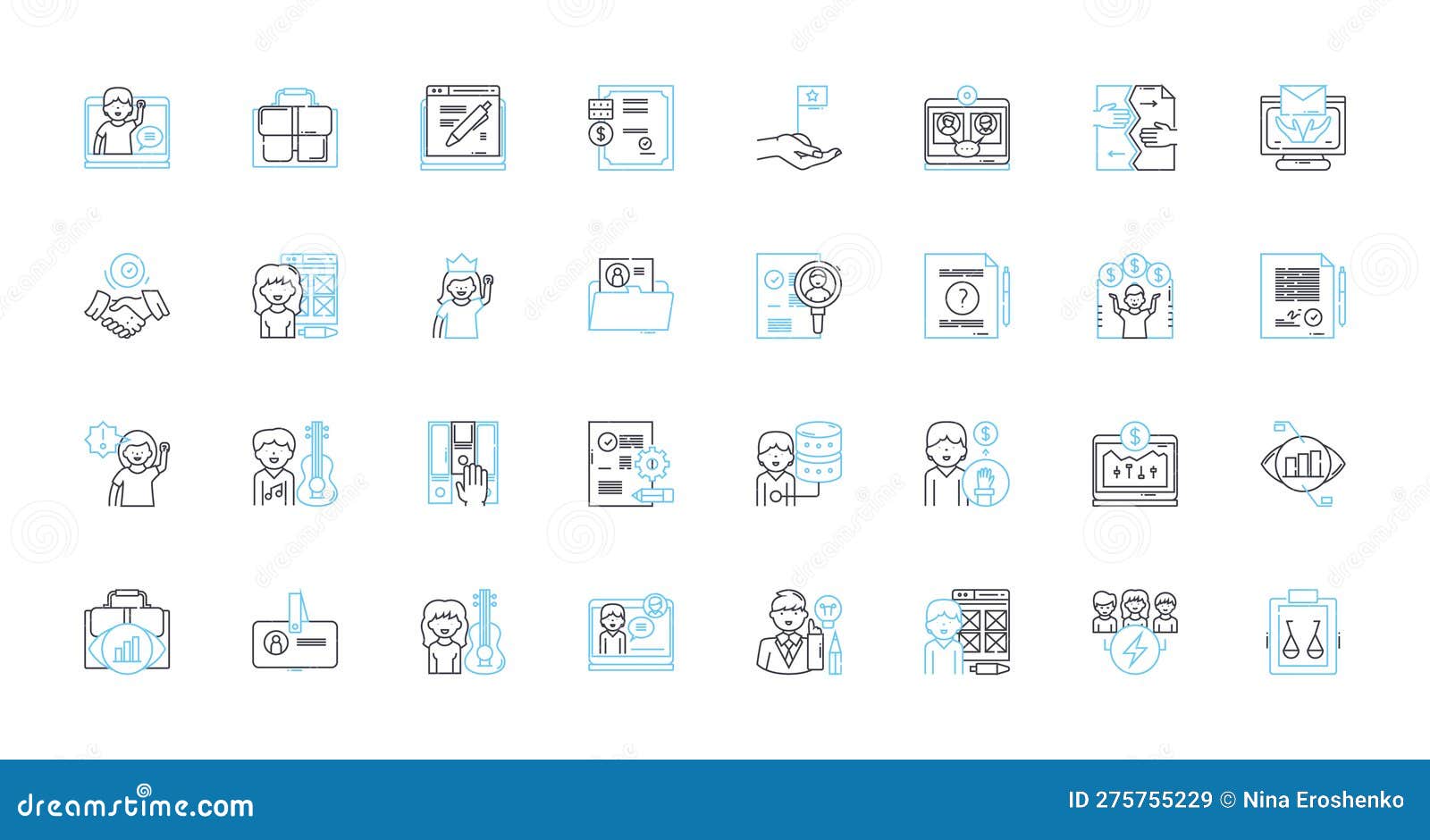 Learning Progress Linear Icons Set. Growth, Improvement, Advancement ... Learning Progress Linear Icons Set. Growth, Improvement, Advancement ...