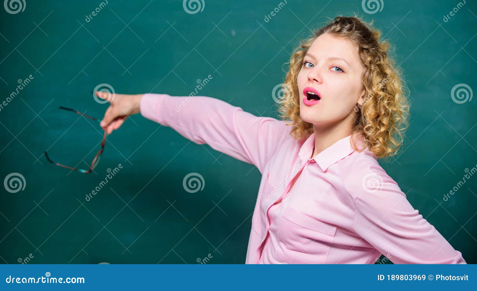 Teacher Man At Chalkboard Holding Ruler, Math Subject Concept Royalty ...