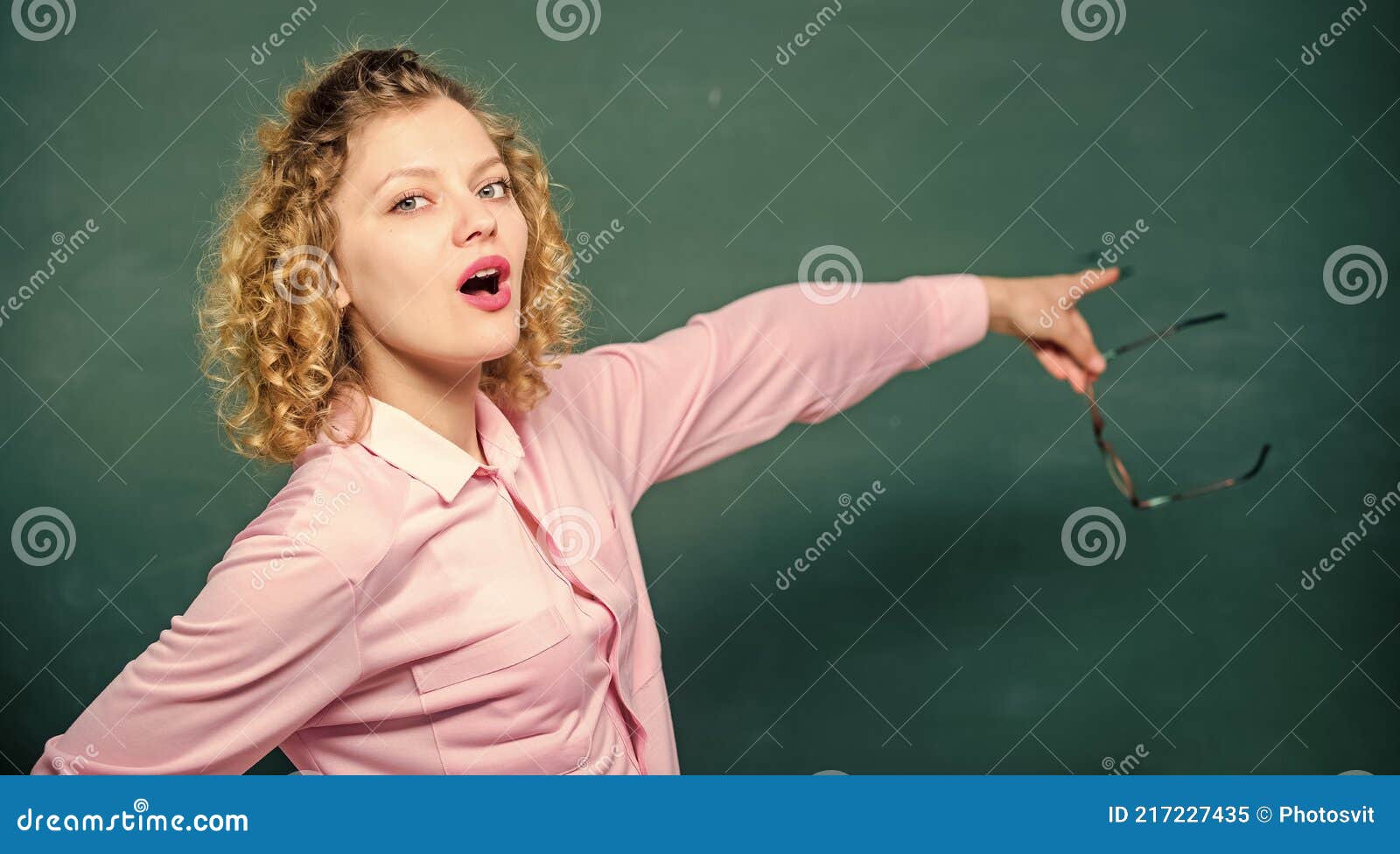 Teacher Man At Chalkboard Holding Ruler, Math Subject Concept Royalty ...