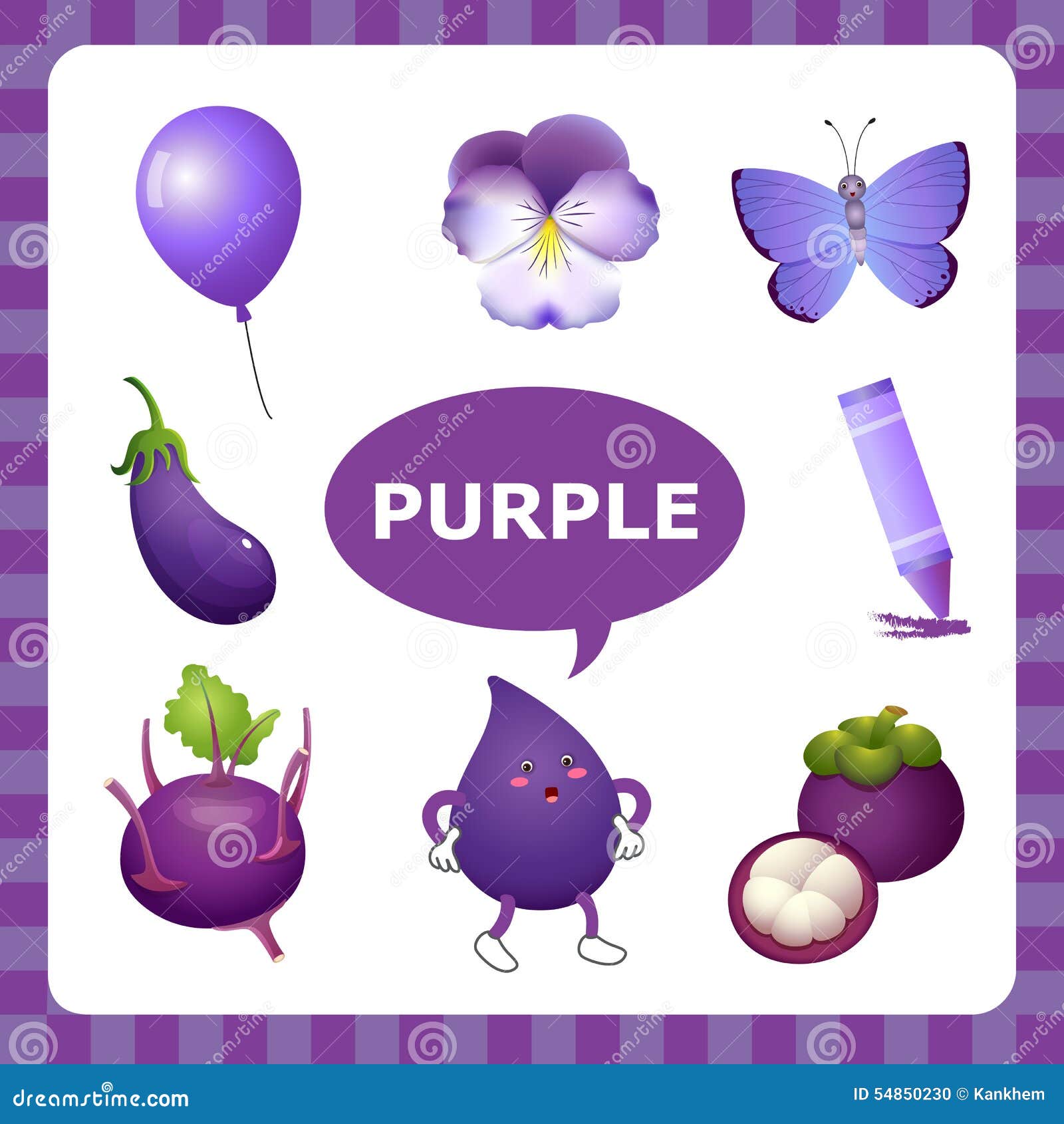 Learning Purple Color Stock Vector - Image: 54850230