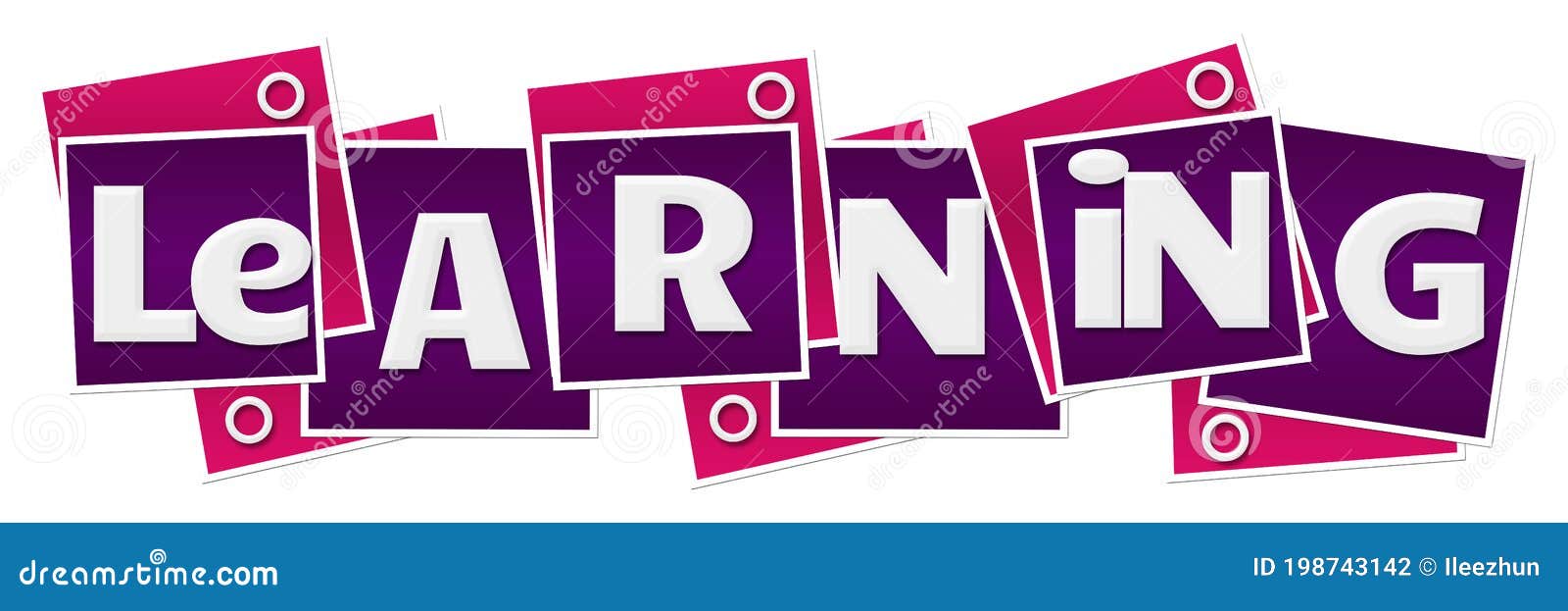 Learning Purple Pink Blocks Rings Stock Illustration - Illustration of ...