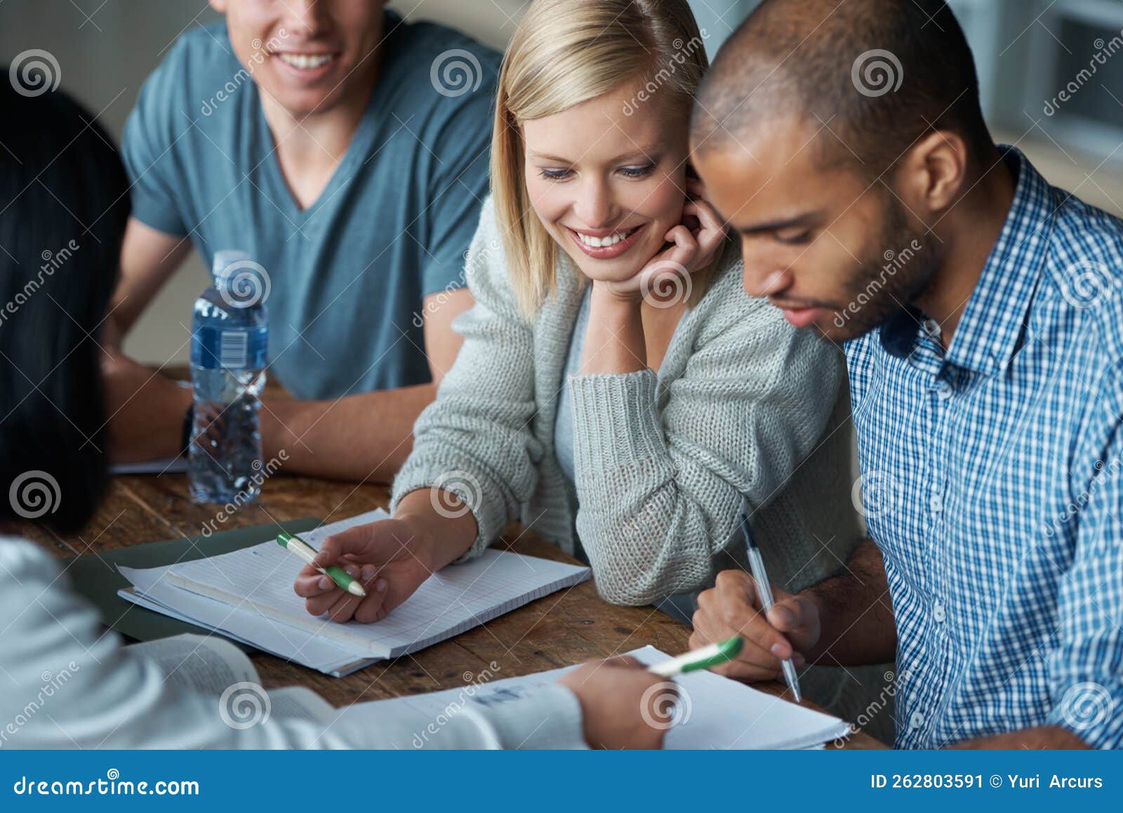 Learning Quick Ways To Memorize those Notes. a Group of College ...