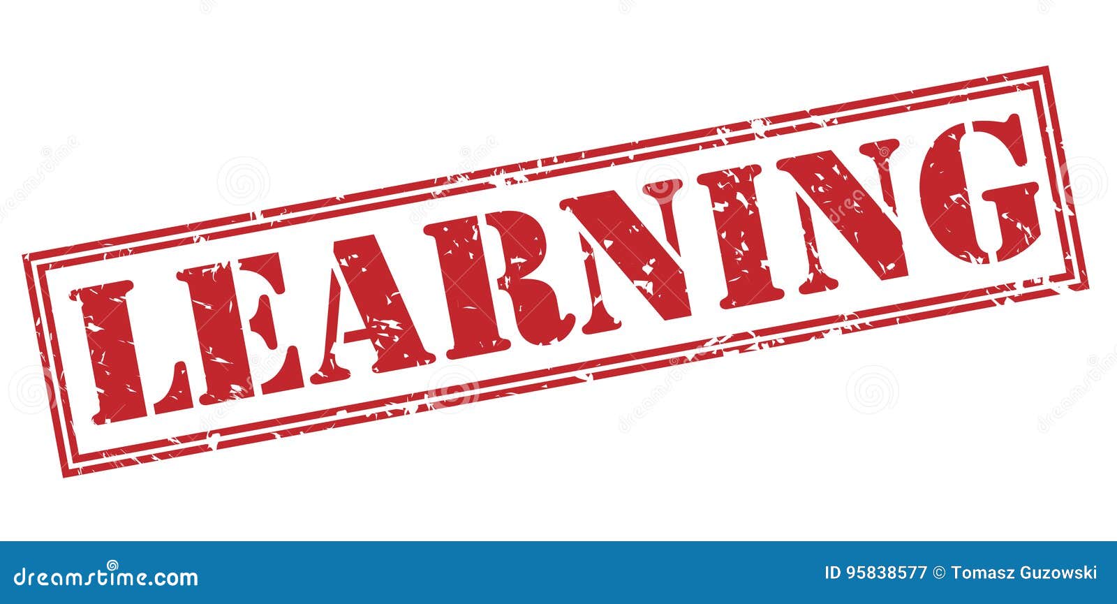 Learning red stamp stock illustration. Illustration of sticker - 95838577
