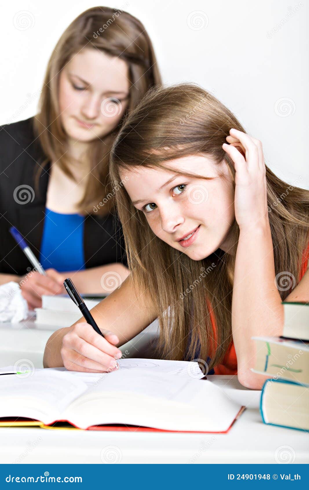 Learning schoolgirl stock photo. Image of education, female - 24901948