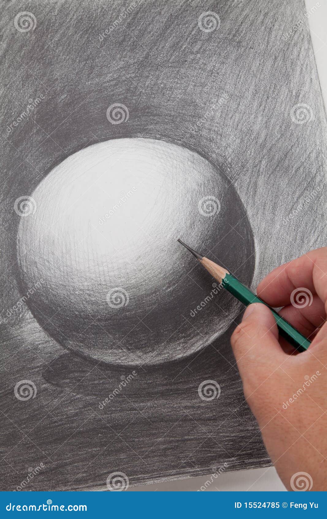 Learning Sketching stock image. Image of hand, ball, pencil - 15524785