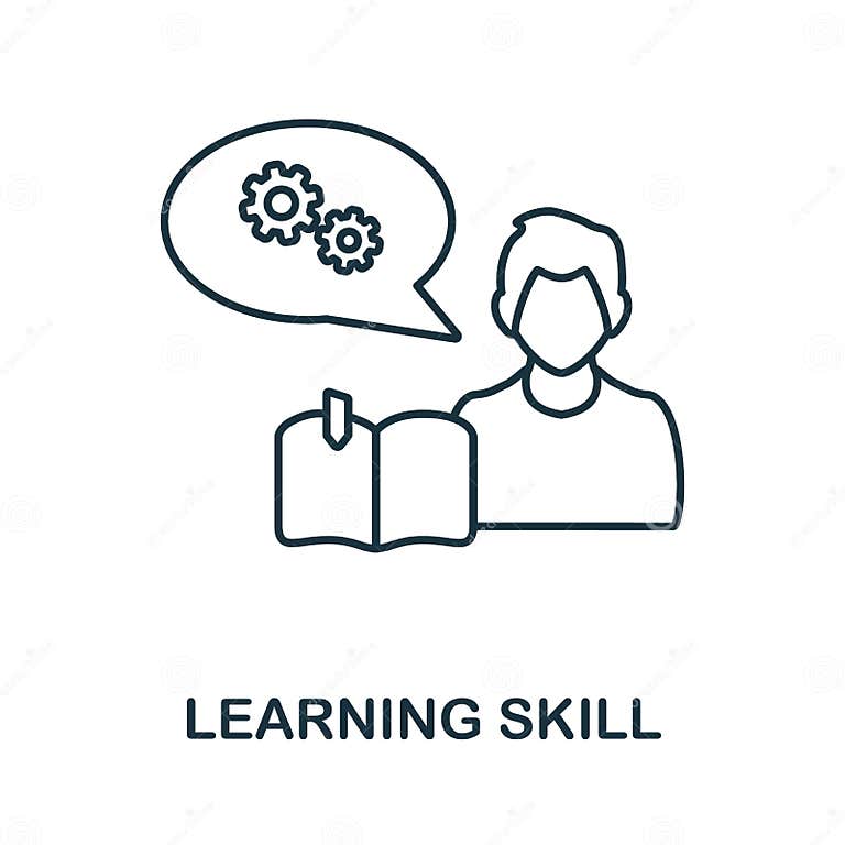 Learning Skill Icon. Line Element from Cognitive Skills Collection. Linear Learning Skill Icon ...