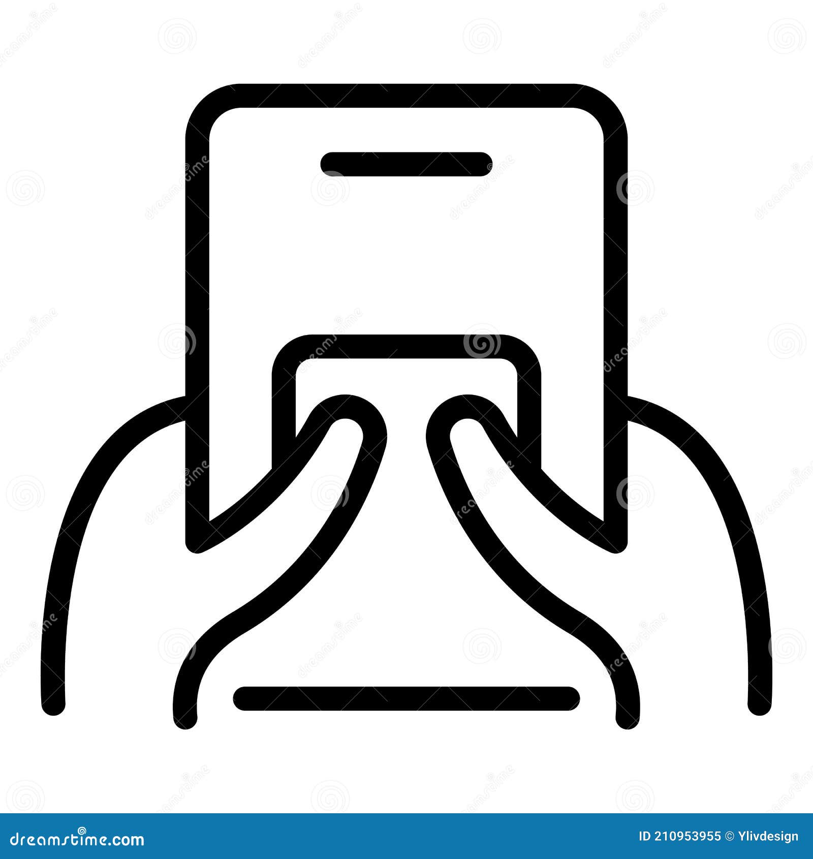 Learning on Smartphone Icon, Outline Style Stock Vector - Illustration ...