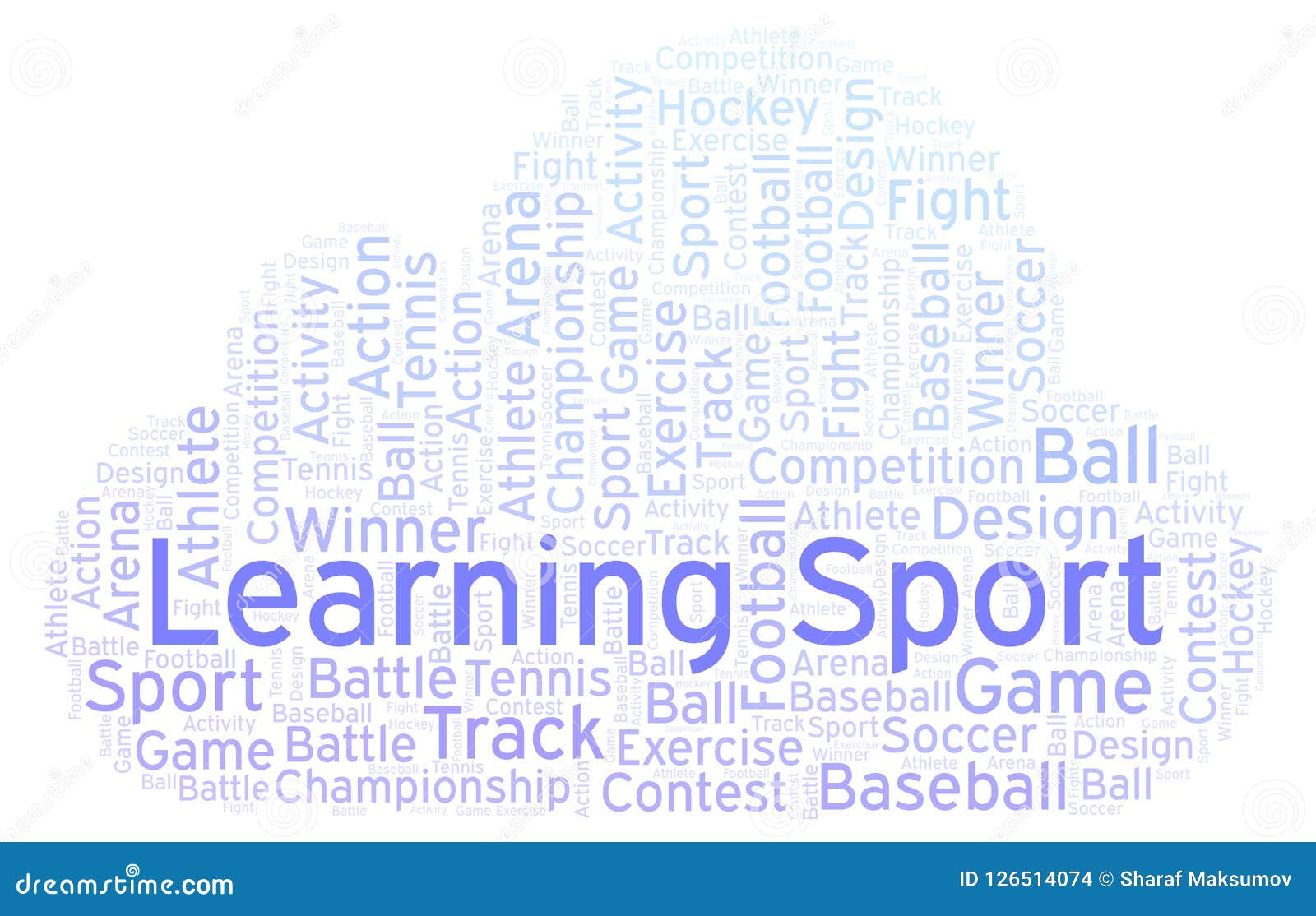 Learning Sport word cloud. stock illustration. Illustration of winner ...