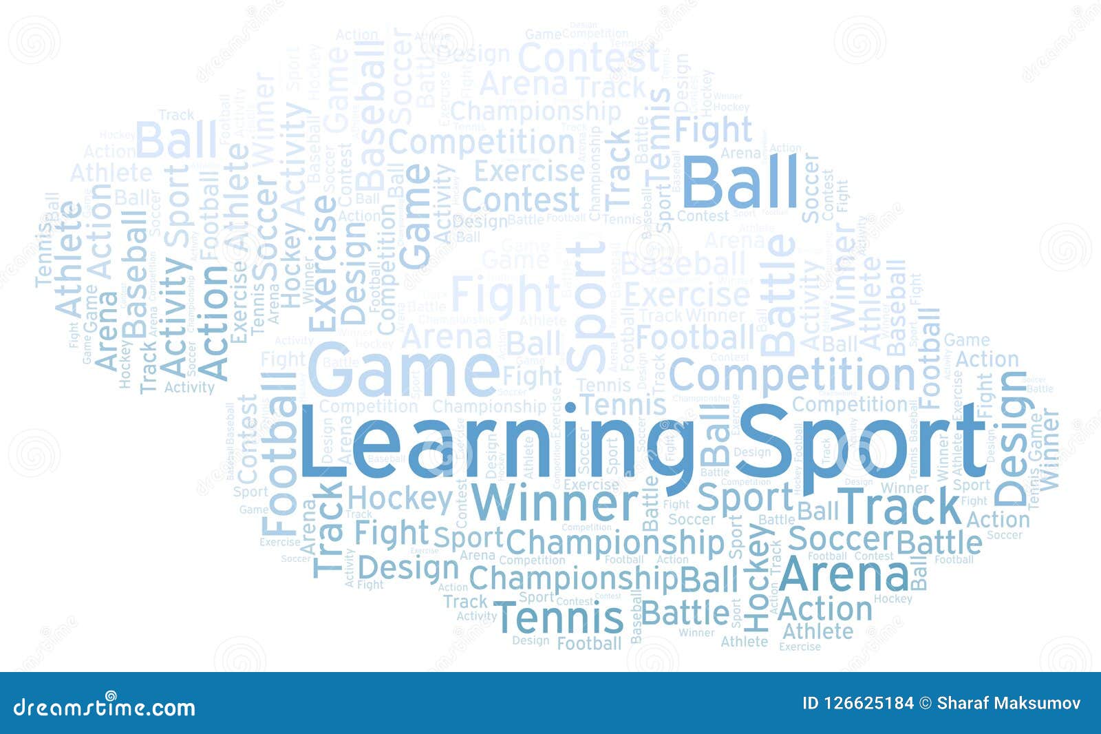 Learning Sport word cloud. stock illustration. Illustration of ...