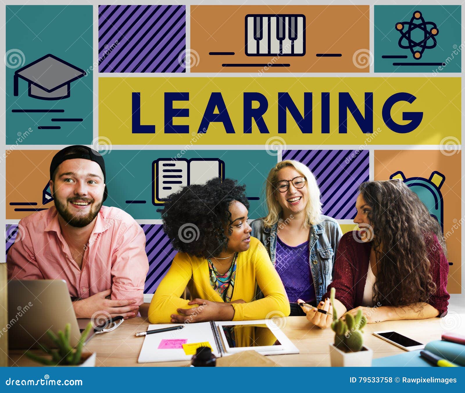 Learning Study Education Knowledge Literacy Concept Stock Photo - Image ...