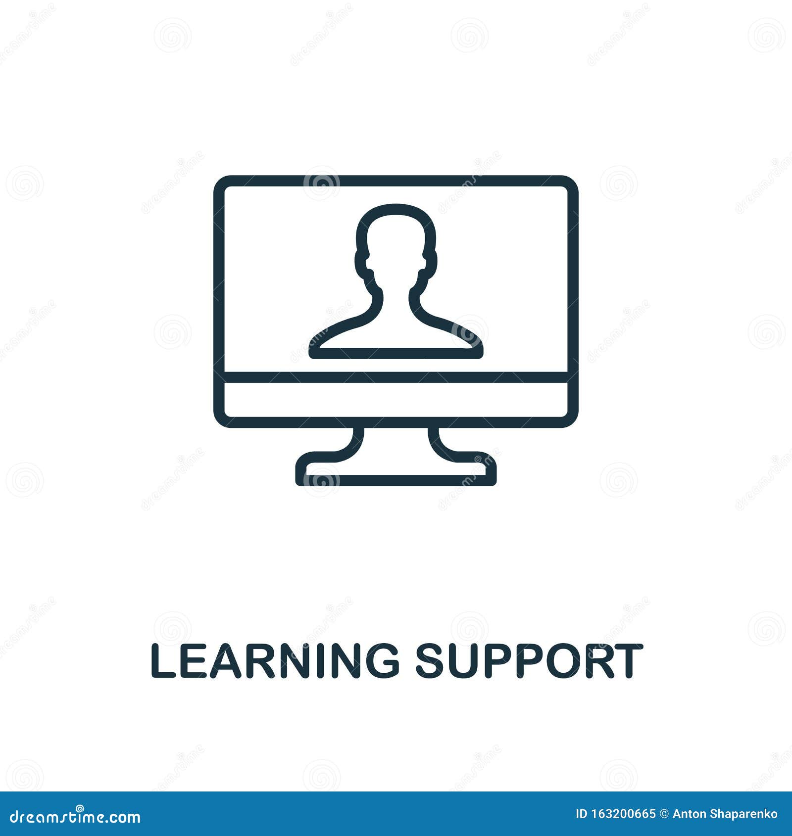 Learning Support Icon Outline Style. Thin Line Creative Learning ...