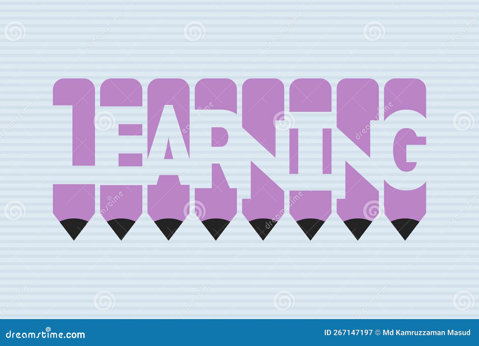 Learning Text with Pen Symbol Creative Ideas Design Stock Vector ...