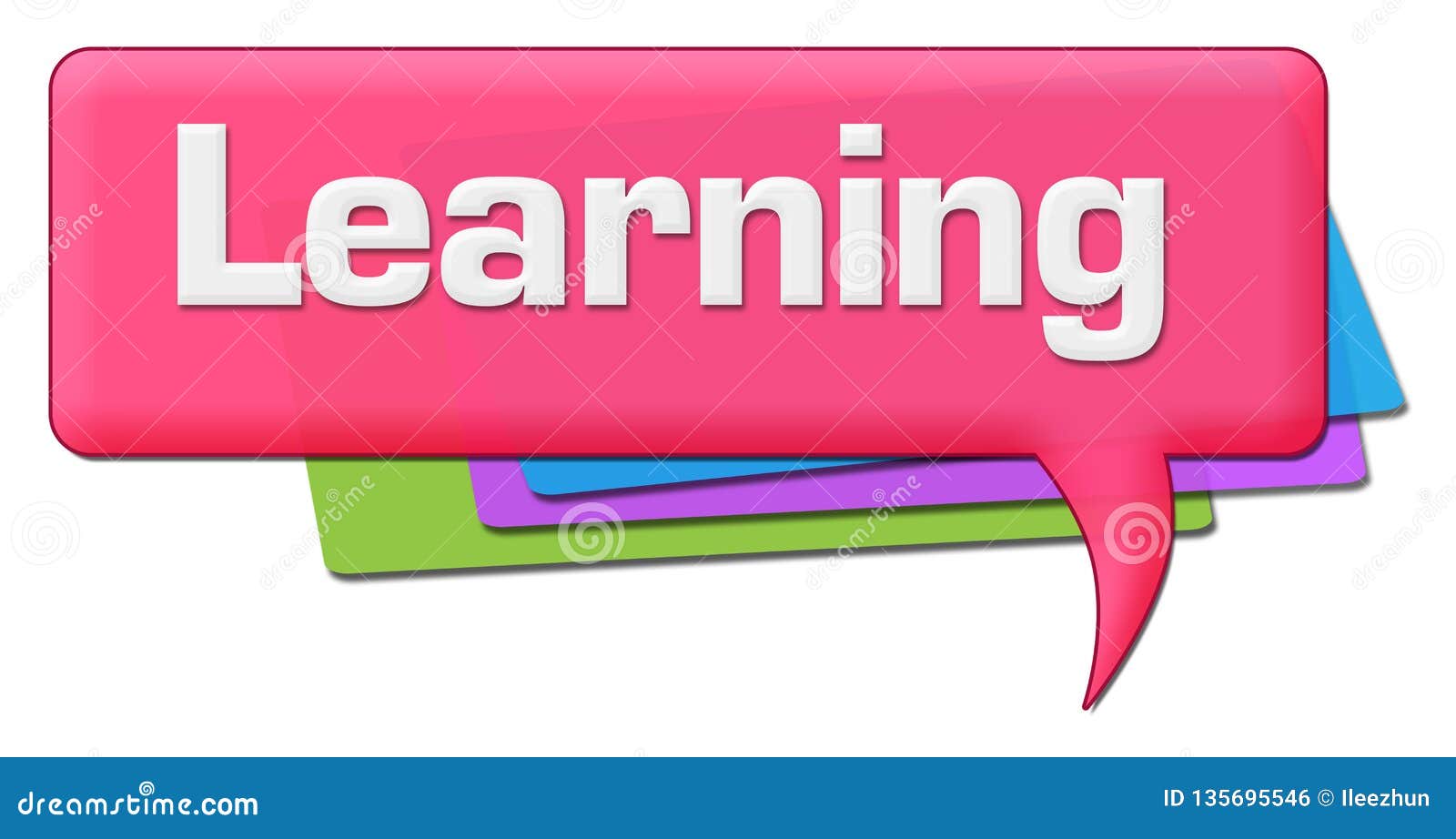Learning Pink Colorful Comment Symbol Stock Illustration - Illustration ...