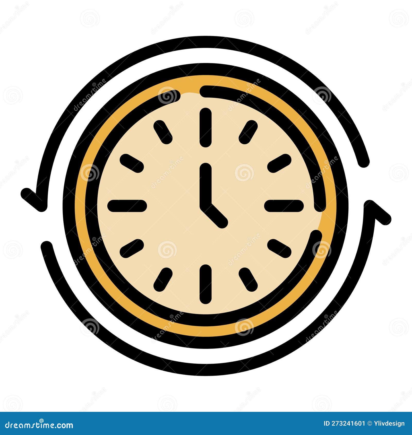 Learning Time Icon Vector Flat Stock Vector - Illustration of layout ...