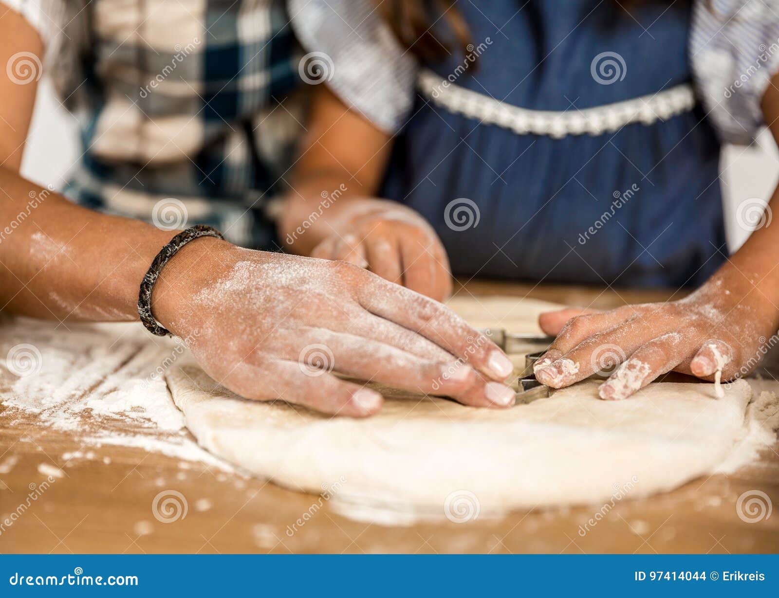 Learning to bake stock photo. Image of help, love, holidays - 97414044