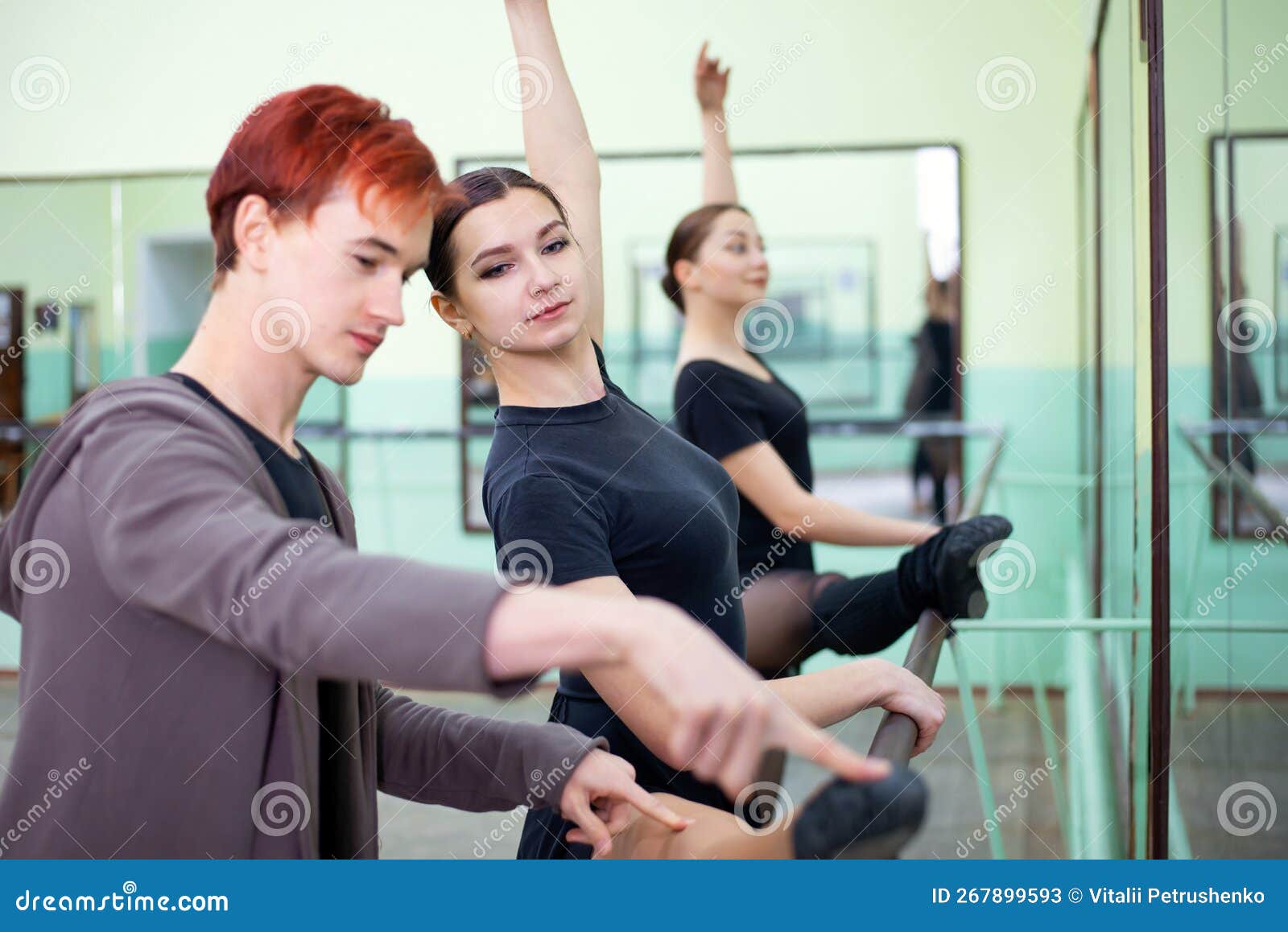 Learning to dance concept stock image. Image of mirror - 267899593