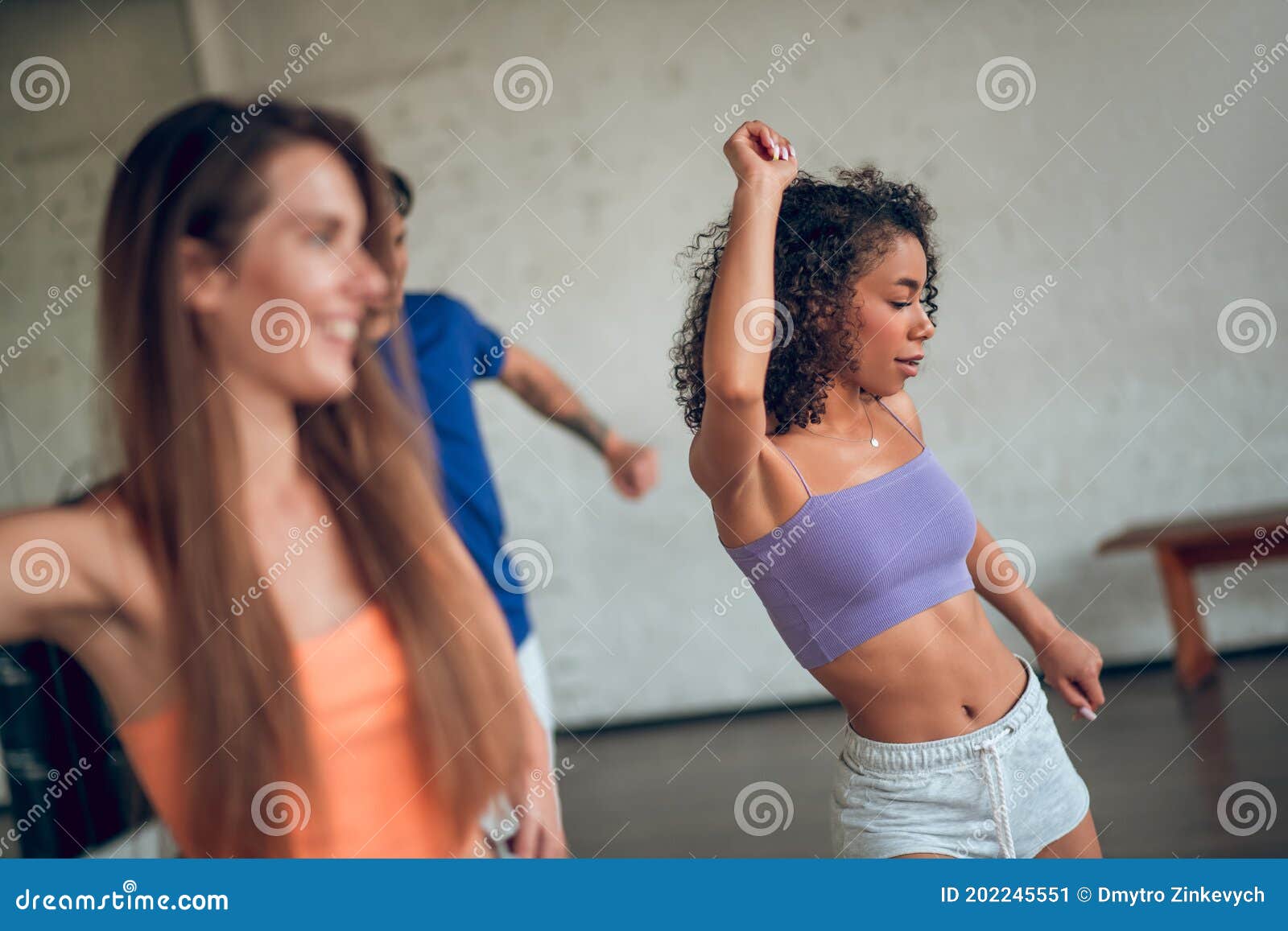 Women Having a Modern Dance Class in a Group Stock Image - Image of ...
