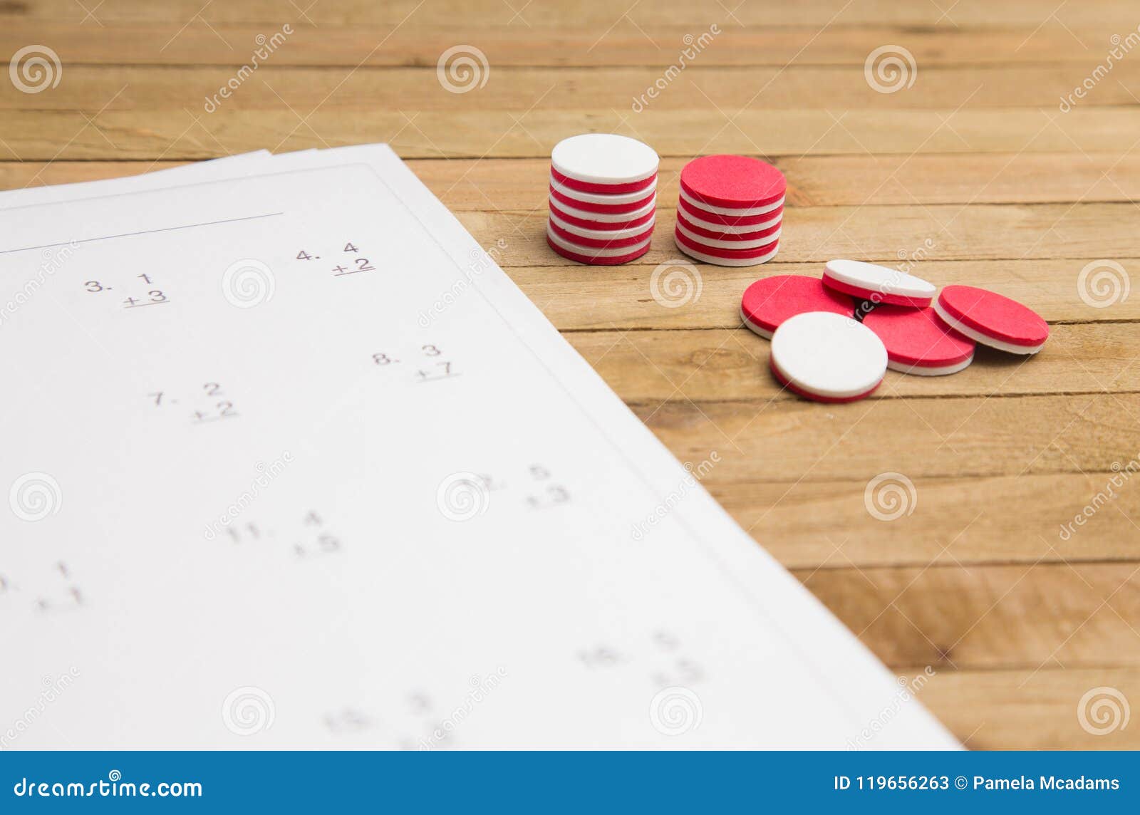 Learning to Do Math stock image. Image of paper, adding - 119656263