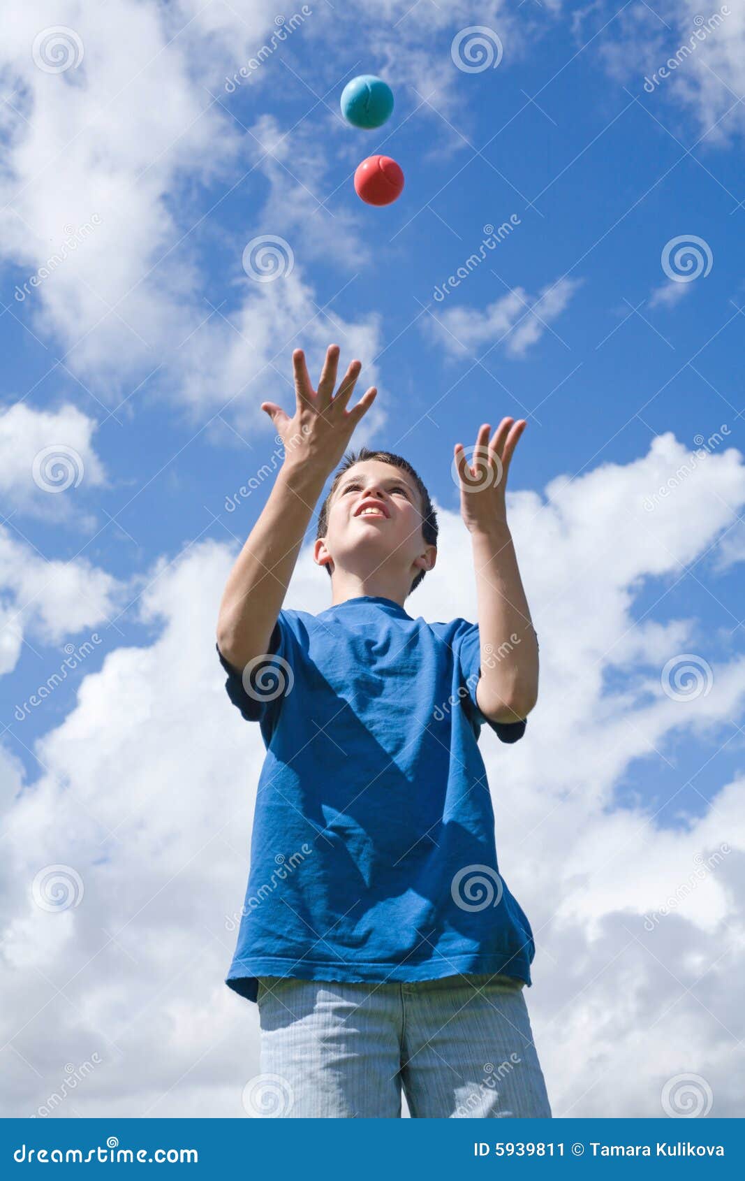 Learning to juggle stock image. Image of jeans, dexterity - 5939811