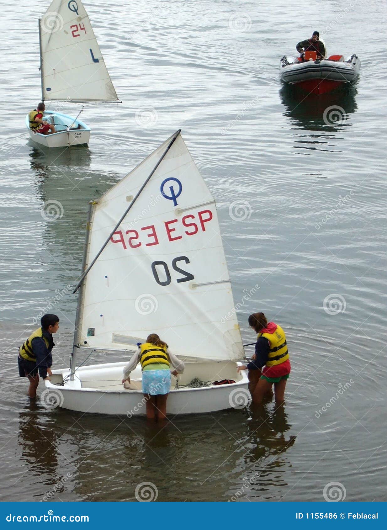 Learning to sail stock photo. Image of canvas, hollydays - 1155486