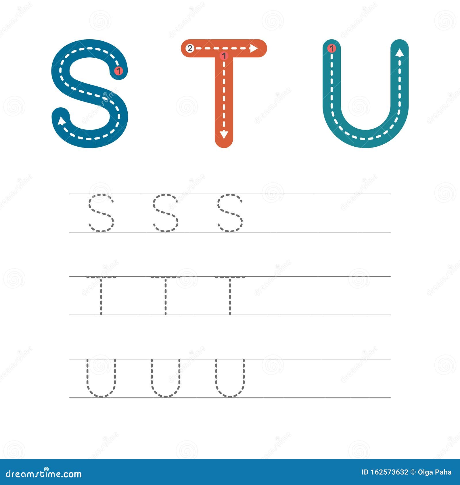 Learn To Write Letters STU 2 Stock Vector - Illustration of letter ...