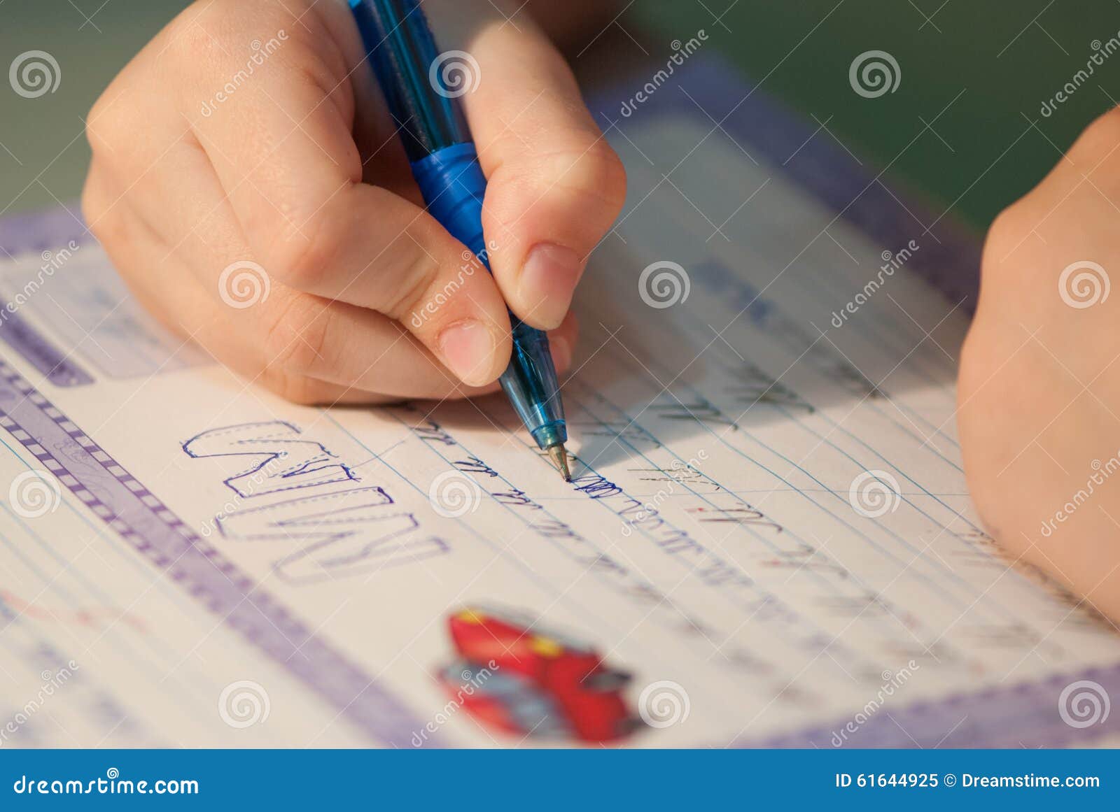 Learning to write stock image. Image of letter, writing - 61644925