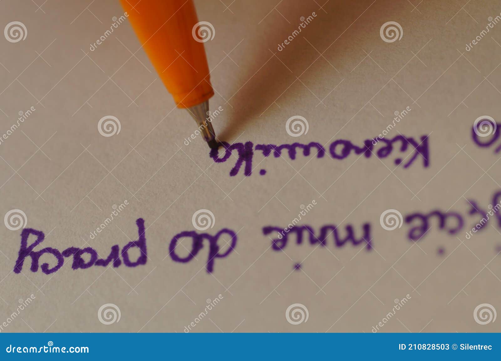 Handwriting - Writing Text on a White Sheet of Paper Stock Image ...
