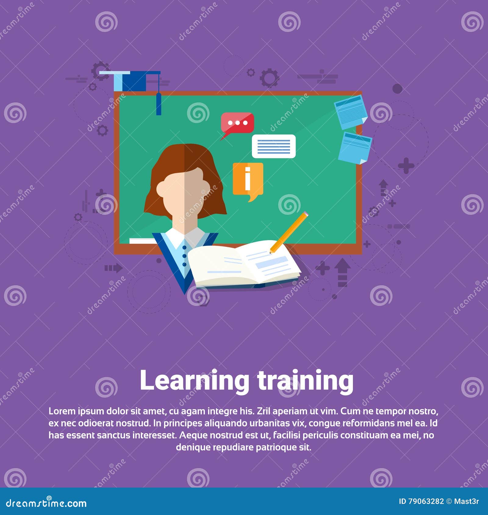 Learning Training Education Web Banner Stock Vector - Illustration of ...