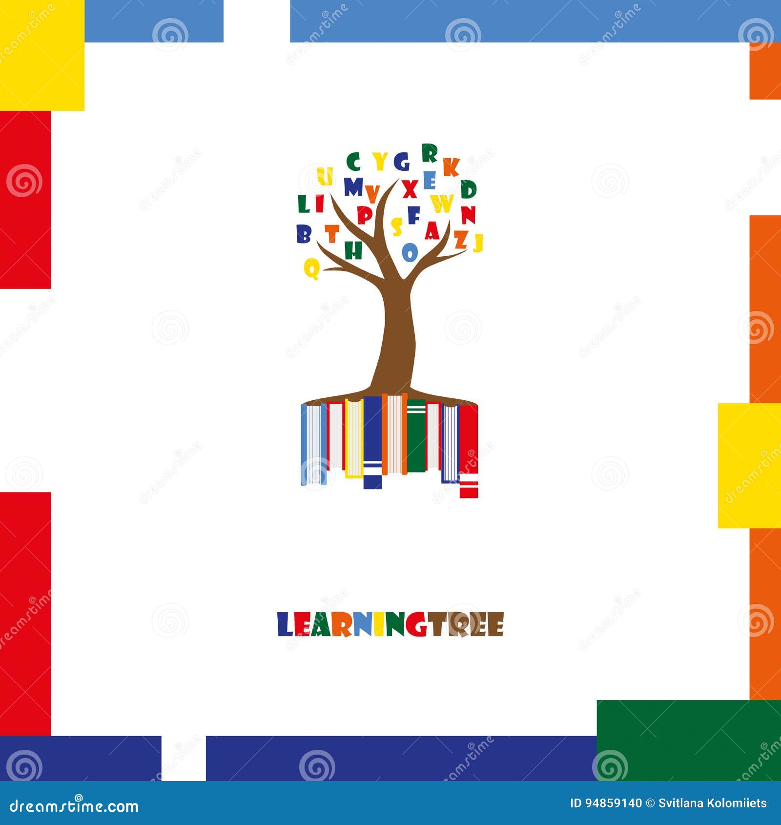 Learning Tree Logo Template. Letters, Books Stock Vector - Illustration ...