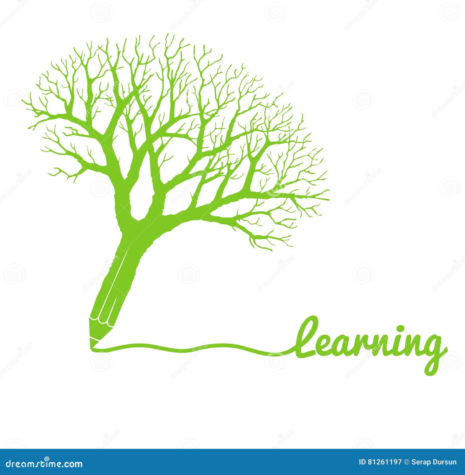 Learning with Tree stock illustration. Illustration of clipart - 81261197