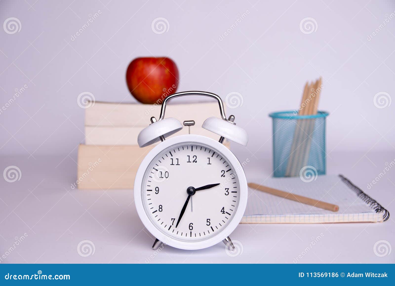 Learning Under Time Pressure Concept on White Background Stock Photo ...